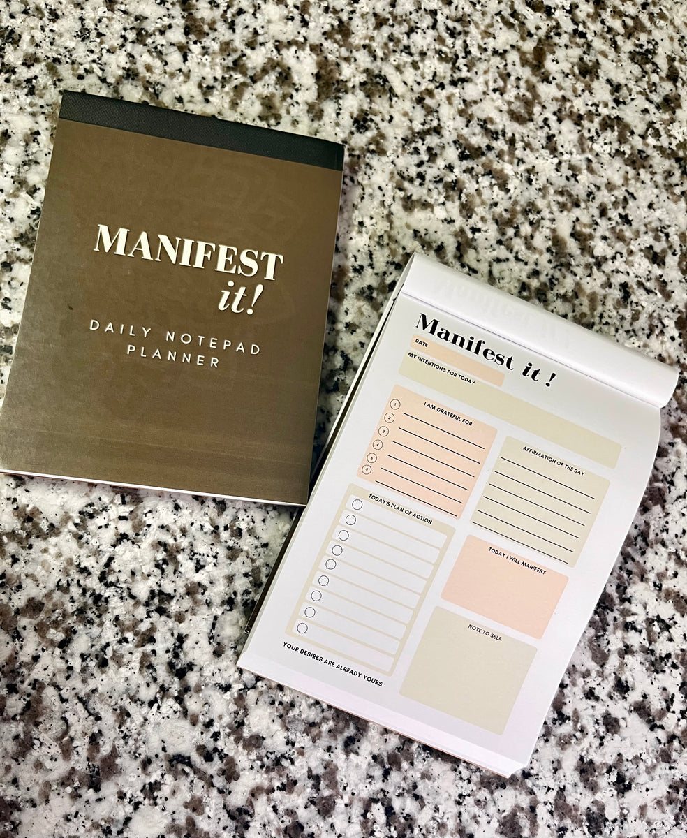 Manifest It Daily Notepad Planner – HBJ Glam studio
